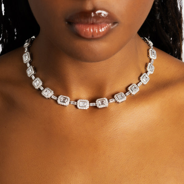 Emerald Tennis Link Chain - 6 ICE