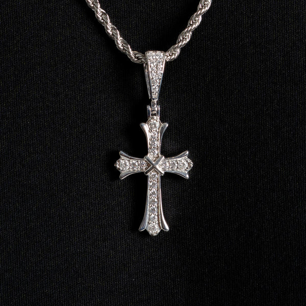 Moissanite Flared Cross Pendant - 6 ICE