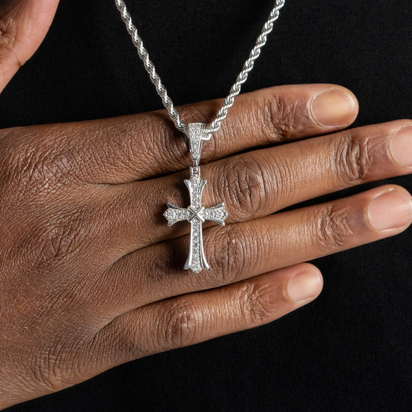 Flared Cross Pendant - 6 ICE
