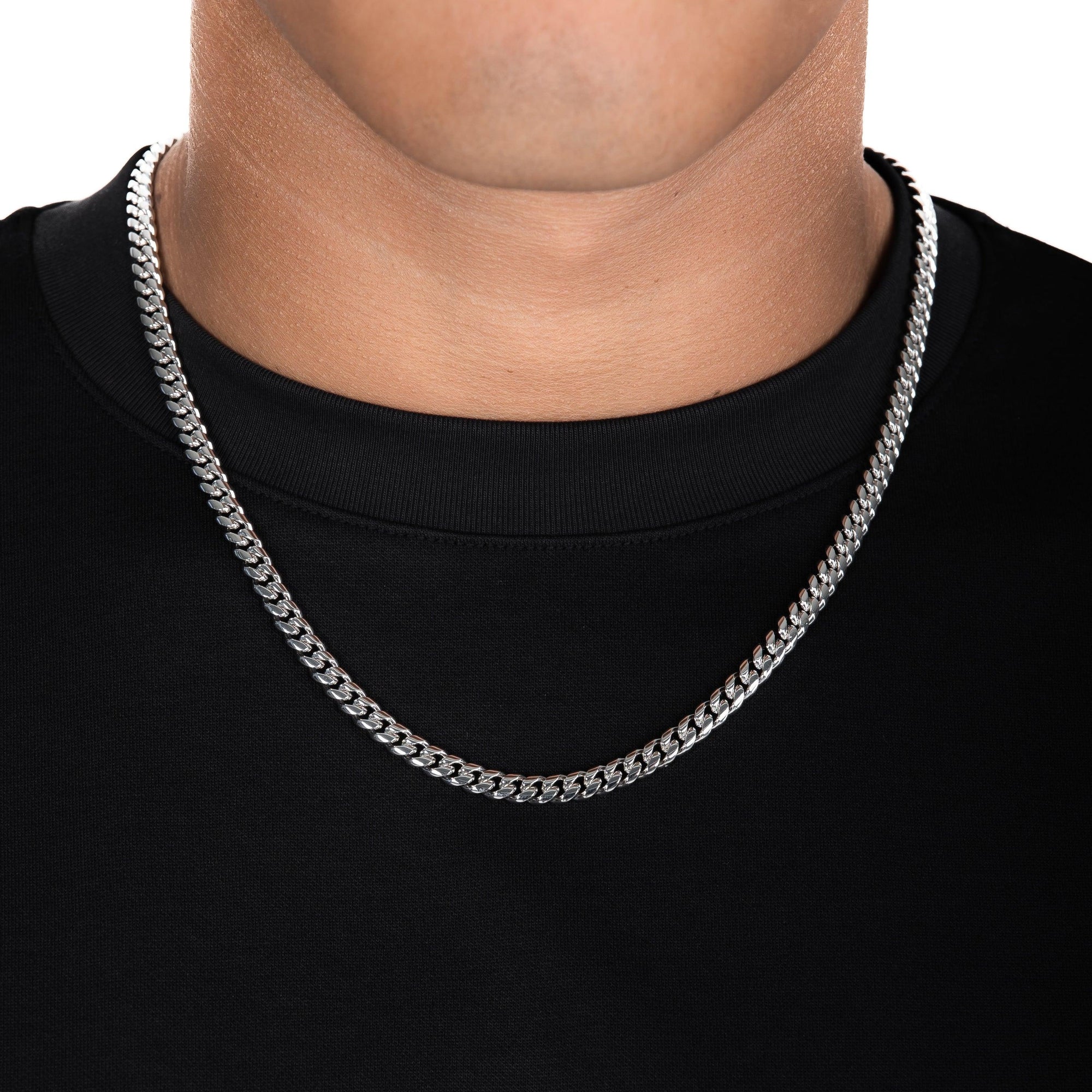6mm Miami Cuban Chain White Gold | 6 ICE, LLC