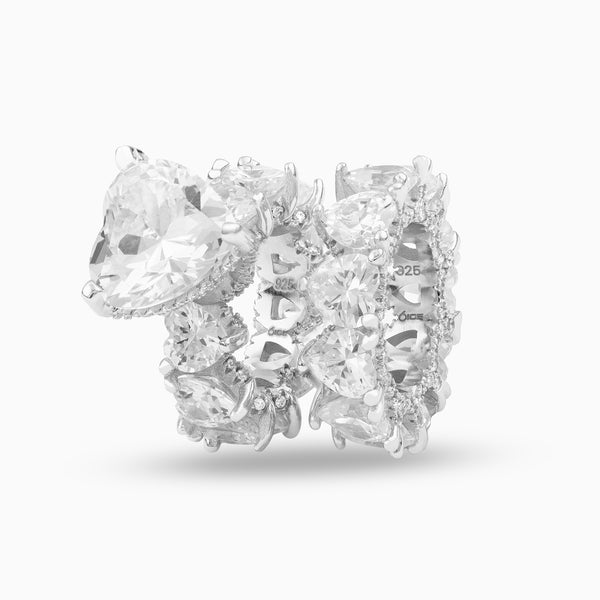 Heart Cut Rings Bundle - 6 ICE