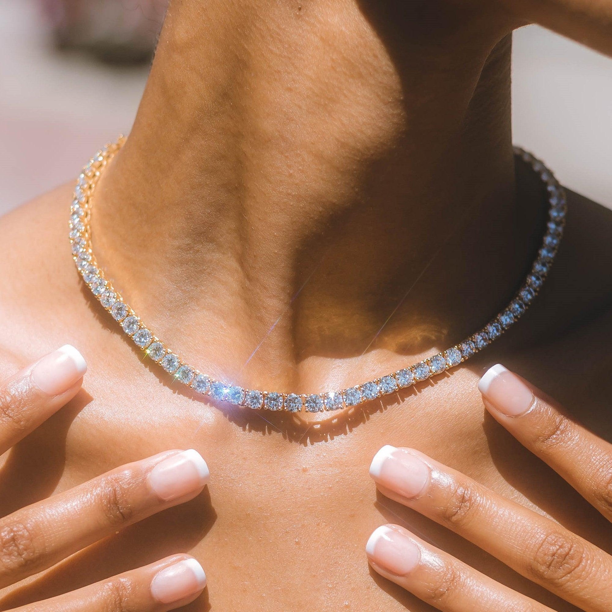 5mm Tennis Chain 18k Gold - 6 ICE