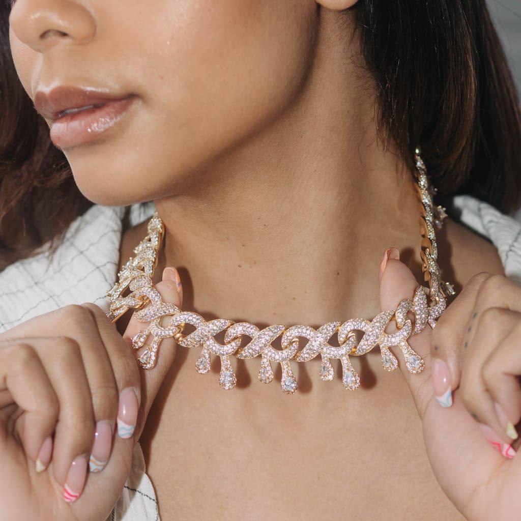 Dripping Infinity Diamond Chain 18k Gold - 6 ICE