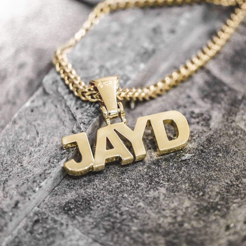 Plain Jane Custom Letter Chains | Custom Gold Pendants - 6 ICE