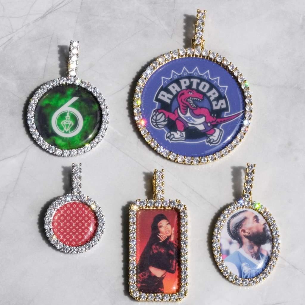 3D Circle Custom Picture Pendant | Pendant with Picture - 6 ICE