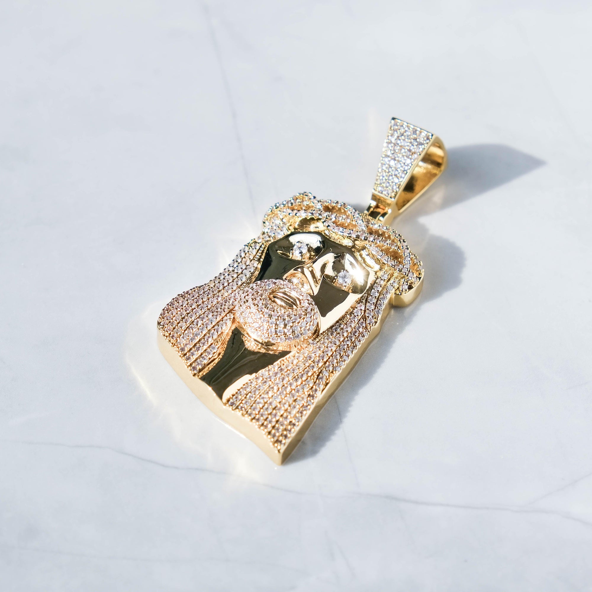 Iced Out Jesus Piece | Gold Jesus Pendant | 6 Ice - 6 ICE